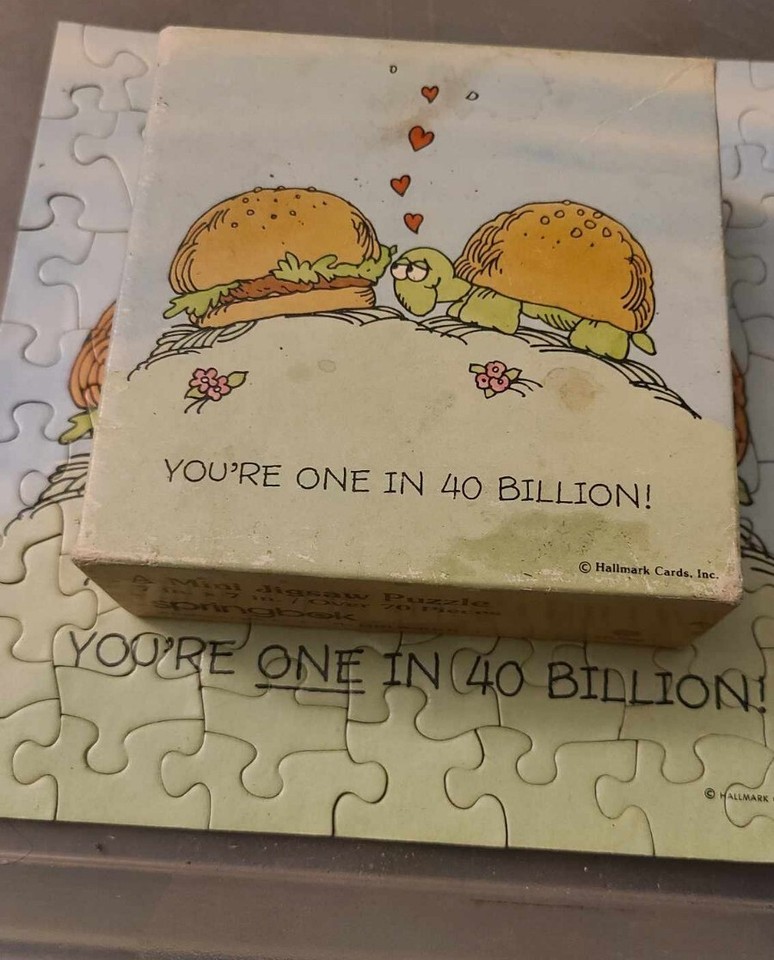 Vintage Springbok Mini Puzzle One In 40 Billion Turtle 70+ Pieces ...