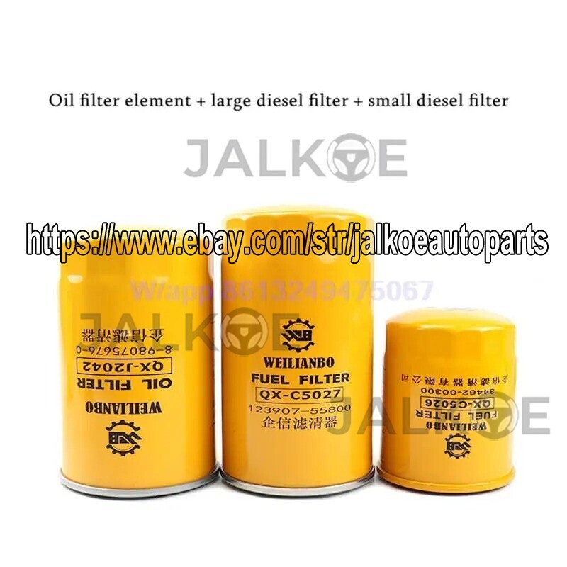 For Komatsu PC56-7 PC58-8 Excavator Element Oil Diesel Filter Air ...