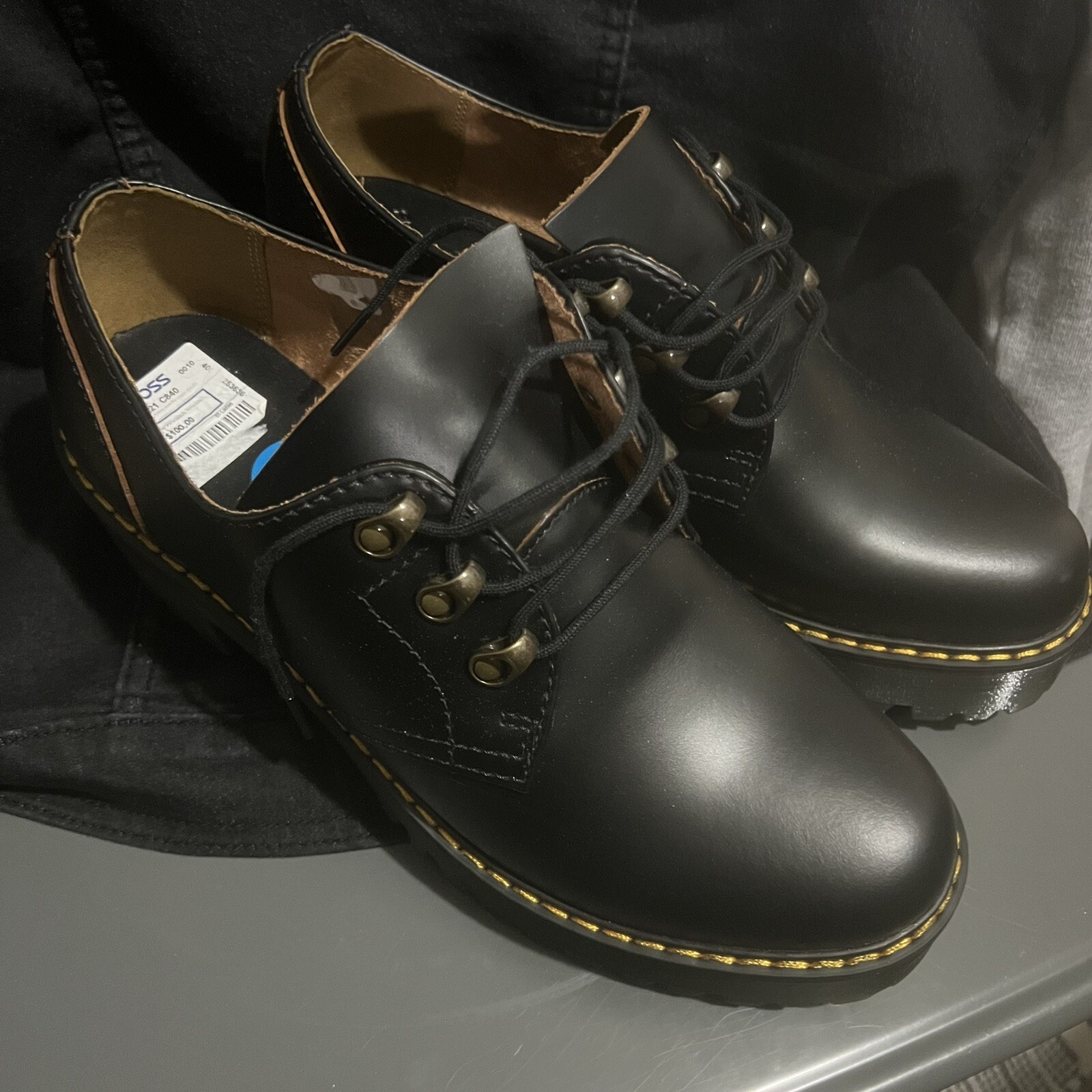 Doc Marten Leona Lo Oxford Woman’s US 10 EUR 42 Black Punk Rocker NEW ...