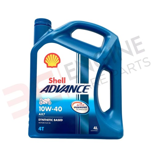 Shell Advance AX7 10W-40 10W40 4T Four Stroke Motorcycle Engine Oil 4 ...