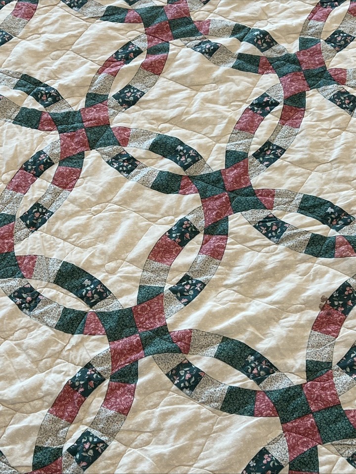Quilt Queen Size 86’’x86’’ Double Wedding Ring Pattern | eBay