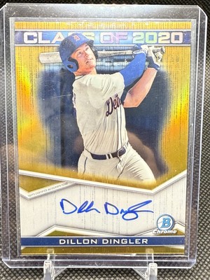 Dillon Dingler 2020 Bowman Draft Class of 2020 On Card Autograph Gold ...