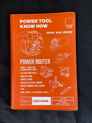 Sears Craftsman Power Router Power Tool Know How book manual 1981 pre ...