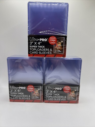Ultra Pro 3X4 Super Thick Toploaders 130pt Point 3 Packs of 10 WITH ...