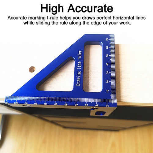 Square Protractor Aluminum Alloy Professional Triangle Ruler Wood ...
