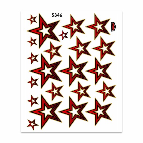 Adhésifs Stickers Étoiles Rouge 35 X 25 CM | eBay