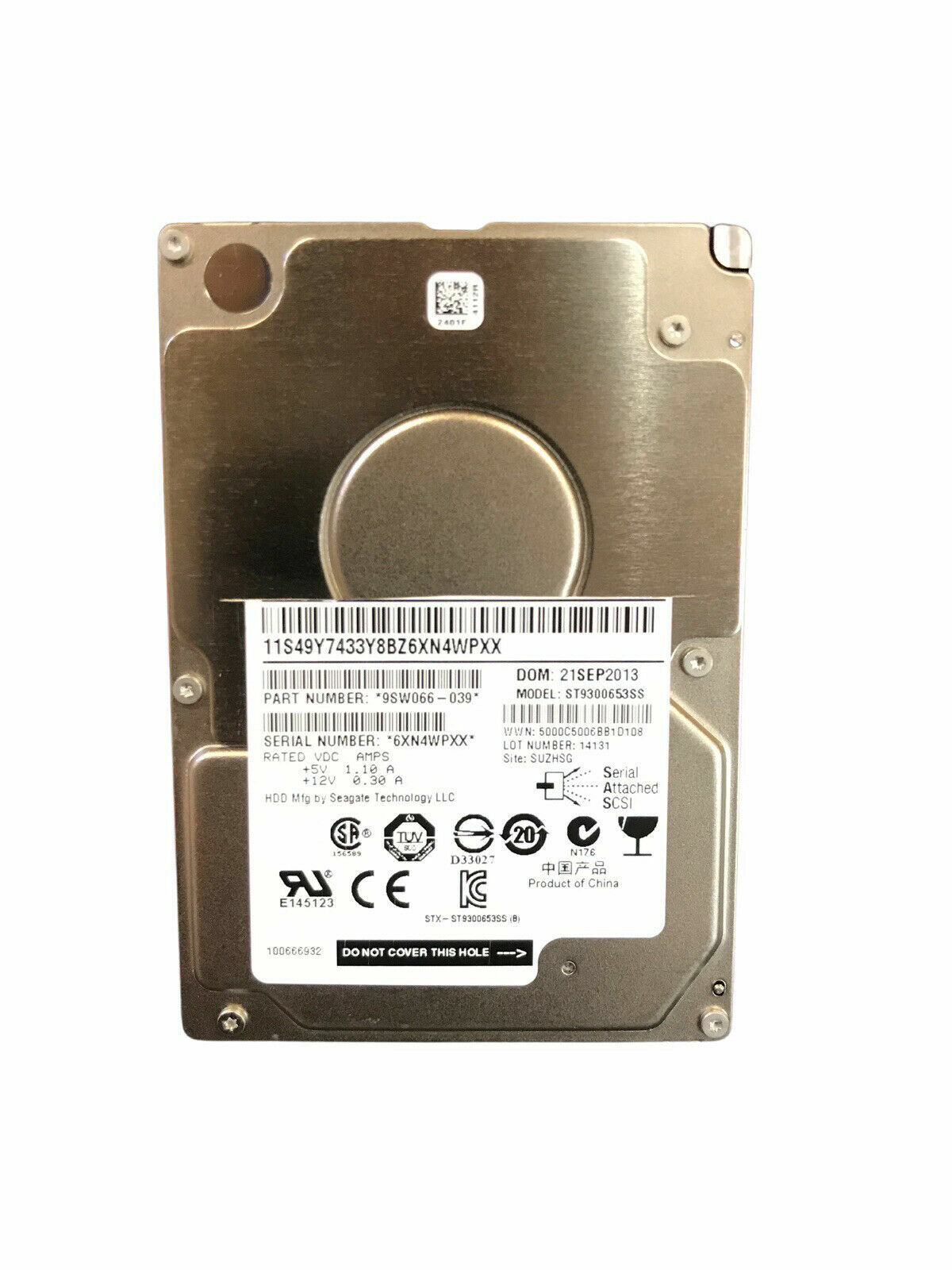 00Y2428 IBM ST9300653SS 2.5" 15K RPM 300GB SAS Hard Drive 9SW066-039 ...