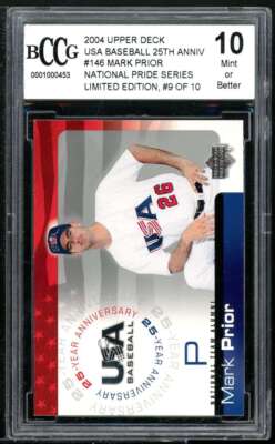 Mark Prior Card 2004 Upper Deck USA Baseball NP #146 BGS BCCG 10 | eBay