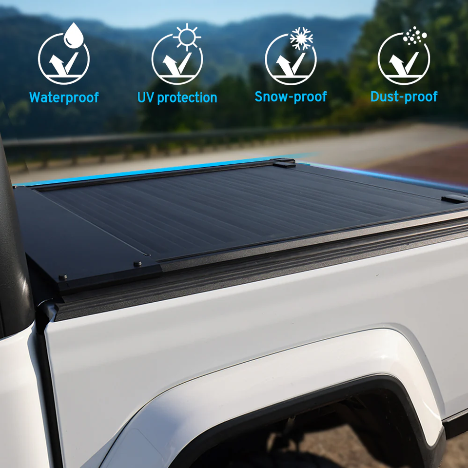 MR Retractable Hard Tonneau Cover +Rack Fit 2010-2026 F-150 6.5ft Long ...