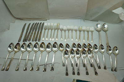 INTERNATIONAL SILVERPLATE FLATWARE EMBASSY BOUQUET PATTERN 46 PC SET ...