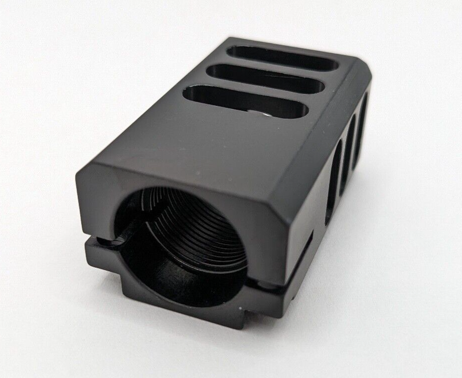 .45 cal 9-Port .578-28 Counterbored Muzzle Brake Compensator Anodize ...