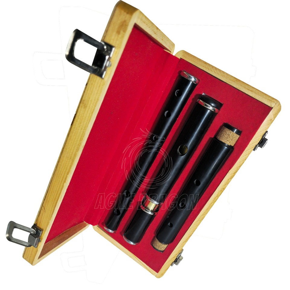 Handmade PVC Irish Low D Flute 4-Piece Set with Wooden Case Celtic Folk ...