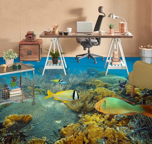 3D Sea Fish O1812 Floor WallPaper Murals Wall Print 5D AJ WALLPAPER AU ...
