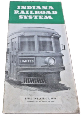 APRIL 1938 INDIANA RAILROAD SYSTEM PUBLIC TIMETABLE | eBay
