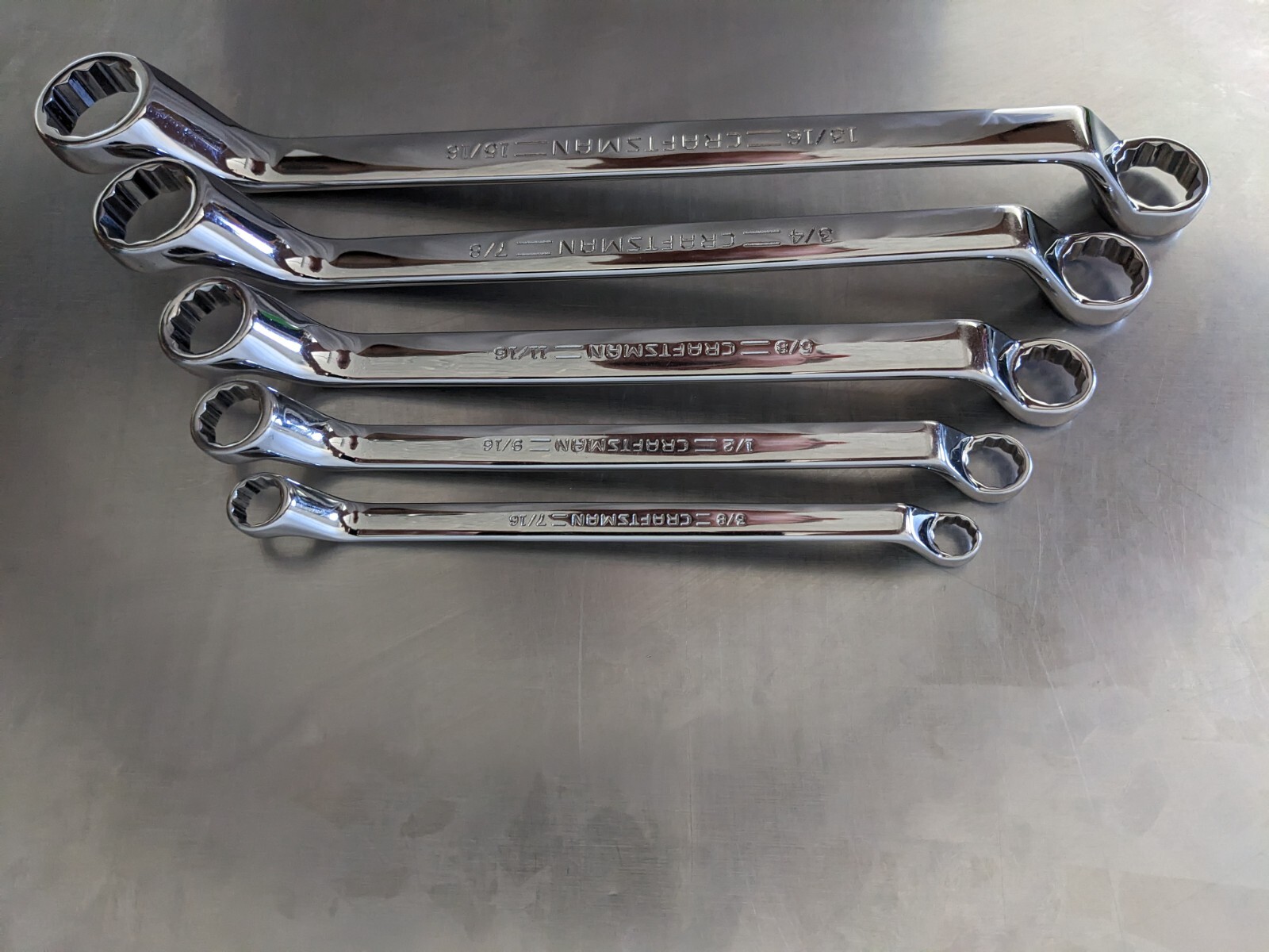 Craftsman 5-Piece SAE Deep Offset Double Box End Wrench Set 3/8"-15/16 ...