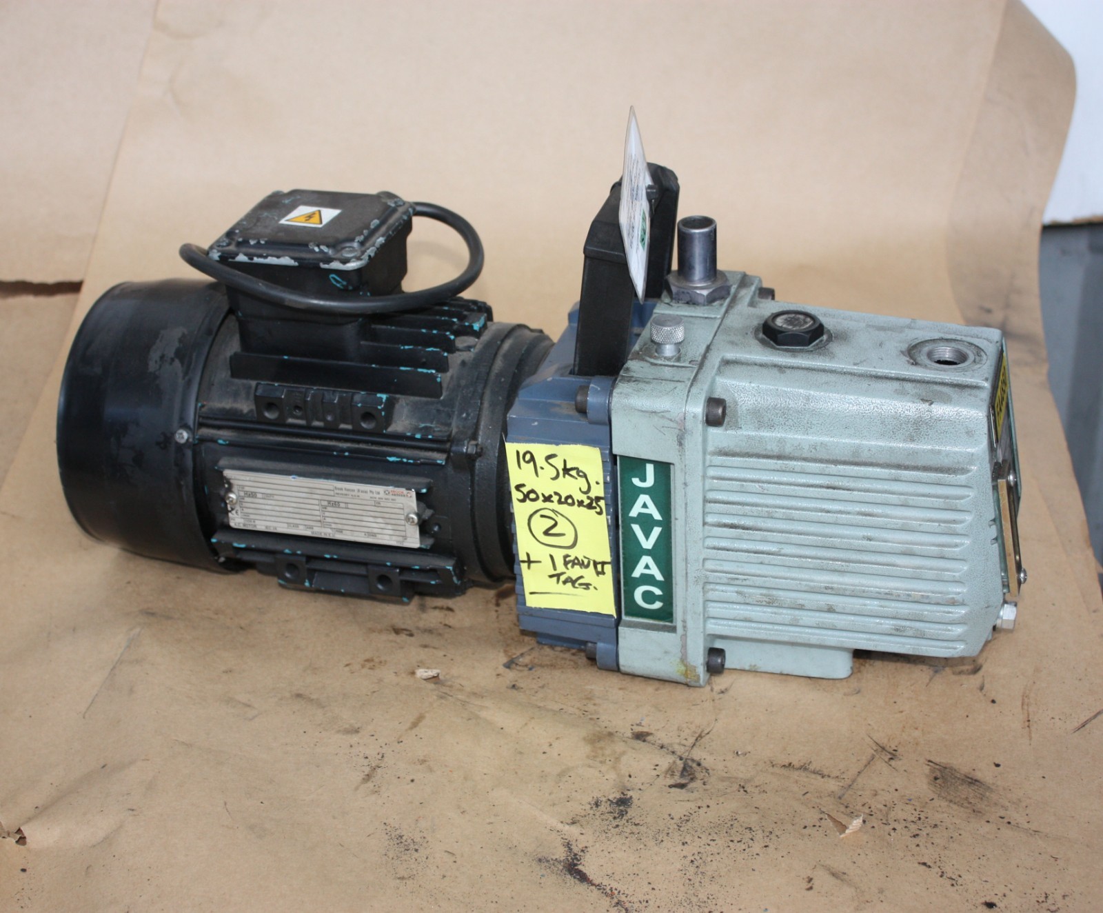 JAVAC Direct Drive DS75 Double Stage High Vacuum Pump 0.75kW Brook ...