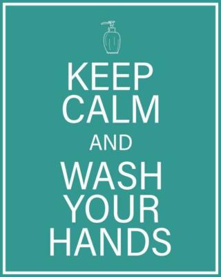 KEEP CALM & WASH YOUR HANDS SIGN GLOSSY POSTER PICTURE PHOTO BANNER ...
