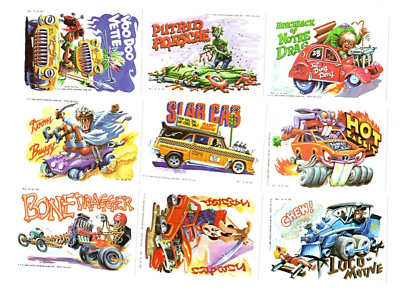 1980 TOPPS WEIRD WHEELS 55-CARD STICKER SET NM/MINT ALL CARDS SCANNED ...
