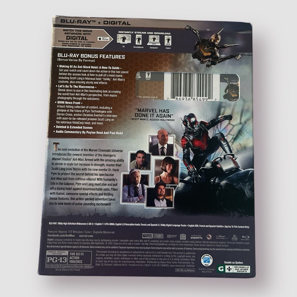 ANT MAN - BLUE-RAY + Digital 2017 Release | eBay
