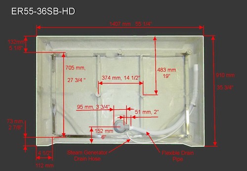 EMPIRESHOWER ER55-36SB-HD 2 PERSON STEAM SHOWER 55" x 35.5" x 85" | eBay