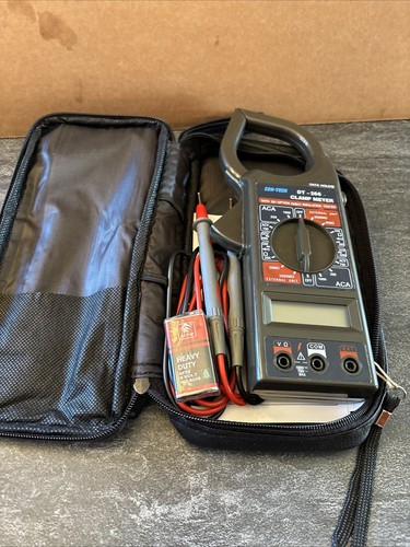 Cen-Tech Black & Red Multi Function Portable Digital Clamp Meter DT-266 ...