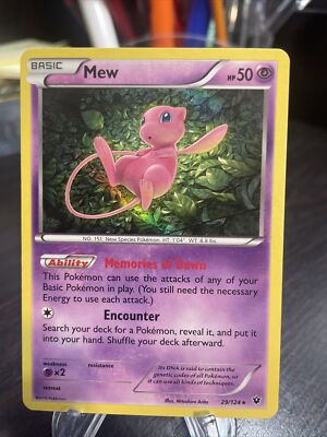 2016 Near Mint NM HOLO BLEED Pokemon Mew 29/124 HoloXY Fates Collide | eBay