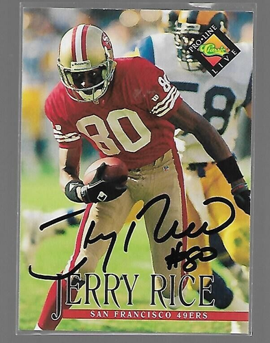 Jerry Rice 1994 Classic Pro Line Live Autograph #135 w/COA | eBay