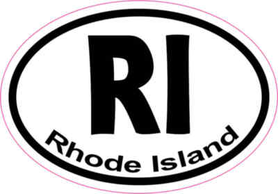 3X2 Oval RI Rhode Island Sticker Vinyl State Vehicle Window Stickers ...