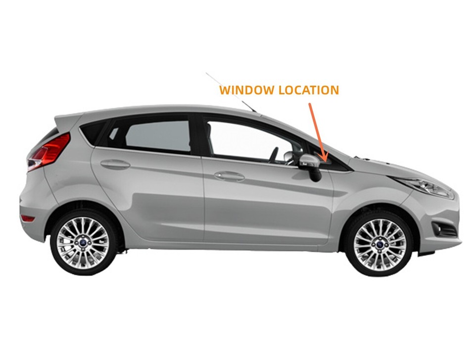 Passenger Side Front Vent Window Glass OE For 11-19 Ford Fiesta Sedan ...