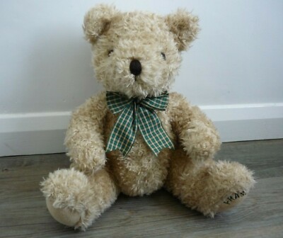 Vintage House Of Fraser Bear 1997 Soft Plush Teddy Toy Green Check ...