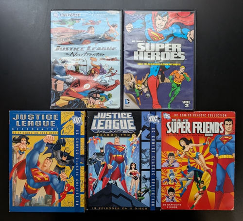 Justice League (Animated 5 DVD Lot) Unlimited + New Frontier + Super ...
