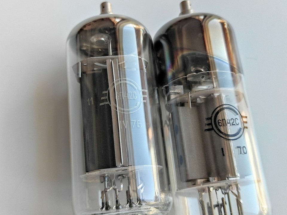 6P42S (EL509, EL519, 6K6G, 6P45S) Svetlana Output Beam Tetrode Pair big ...