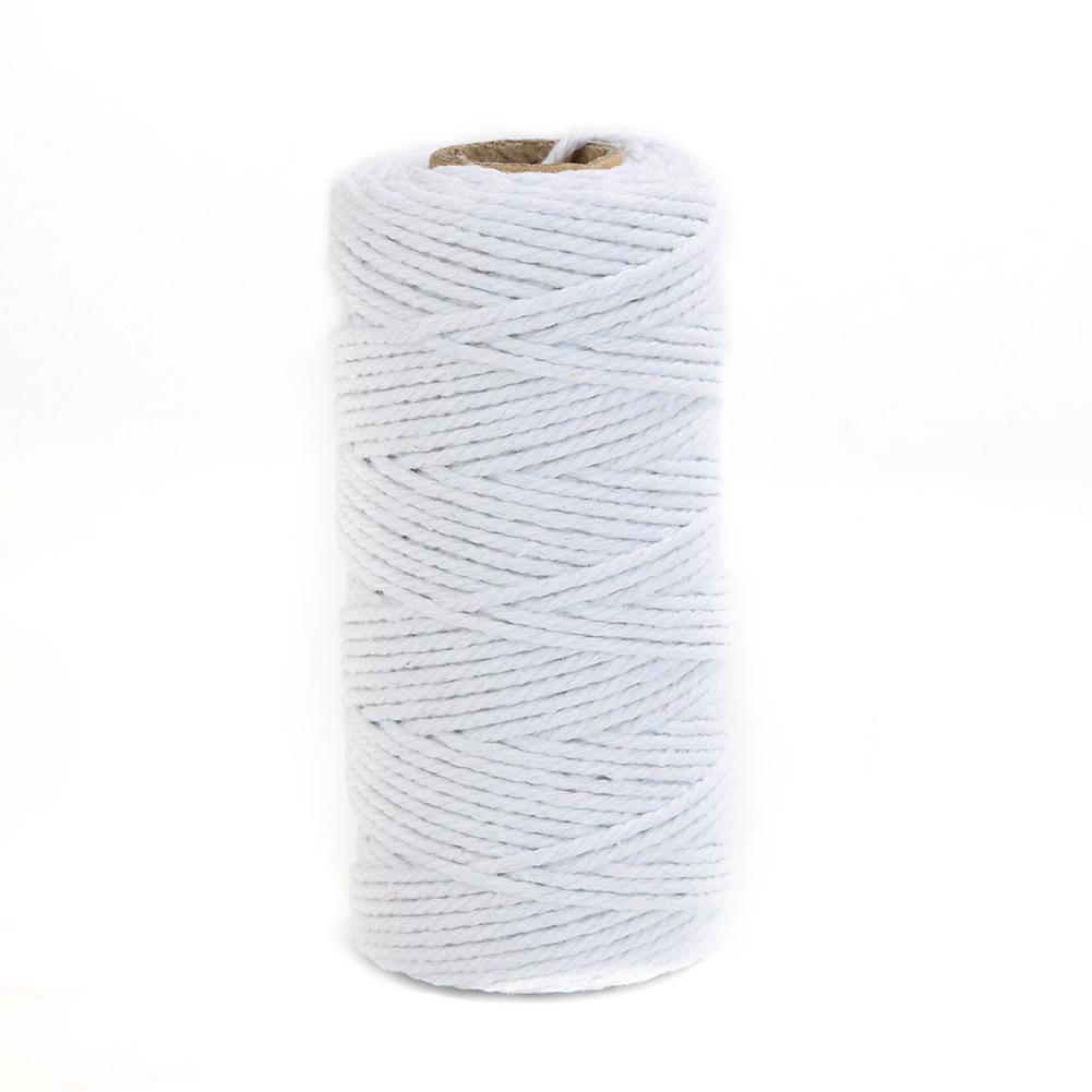 2mm Cotton Cord Braided Soft Cotton Rope Cord 100m Craft String for ...