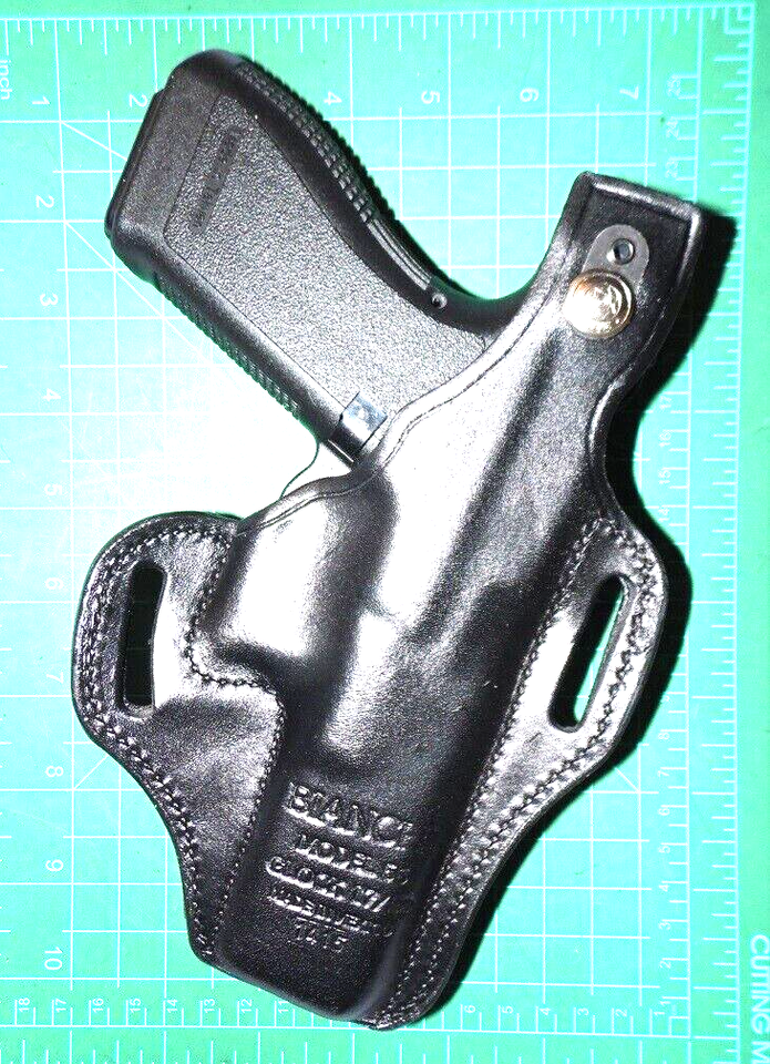 Bianchi 56 Serpent LH Leather Thumb Break Belt Holster Glock 17 22 31 ...
