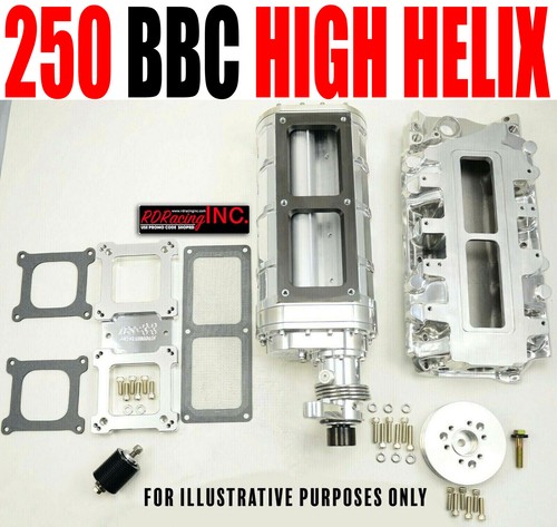 3321 HIGH HELIX BIG BLOCK CHEVY BLOWER SHOP SUPERCHARGER 250 8MM KIT ...