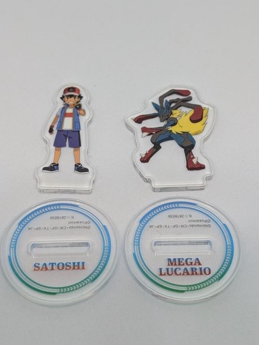 Pokemon Ash Mega Lucario Acrylic Stand Figure Gacha Collectible Toy | eBay