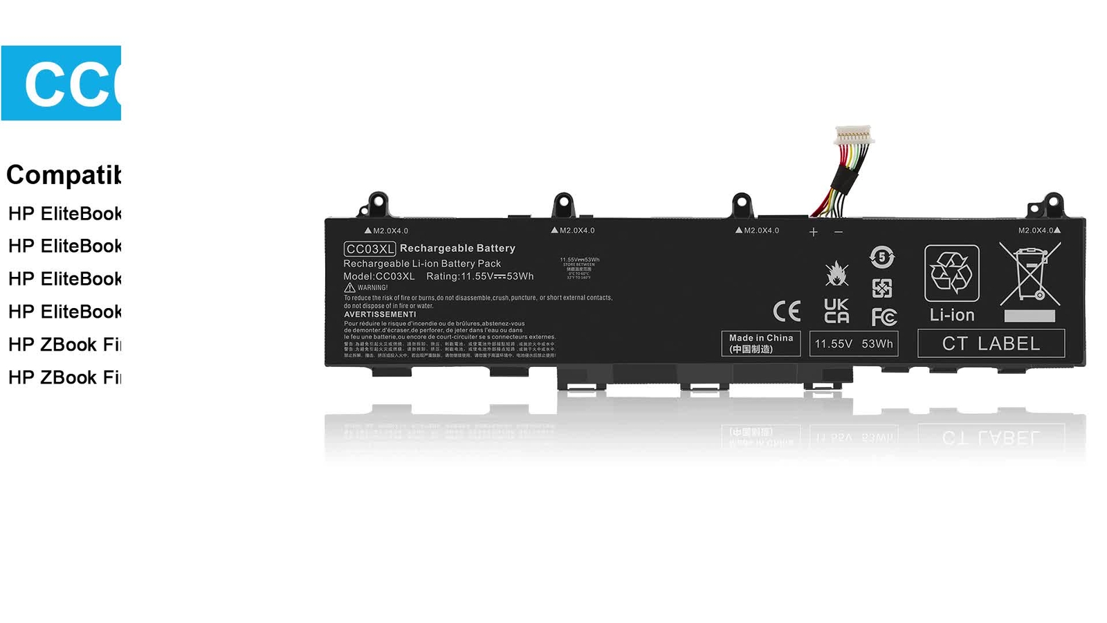 CC03XL Battery For HP EliteBook 830 835 840 845 G7 G8 HSTNN-IB9F L77608 ...