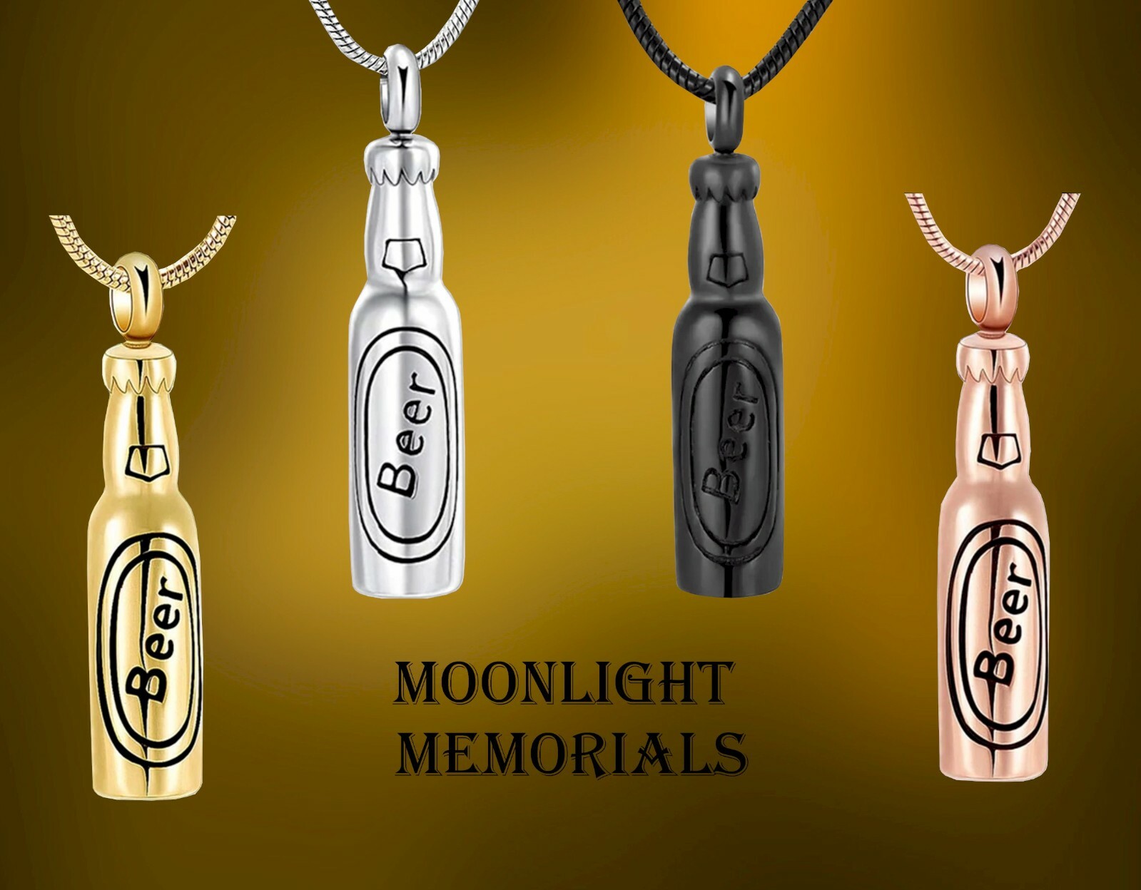 New Beer Bottle Cremation Urn Keepsake Ashes Memorial Necklace | eBay