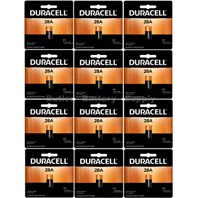 12 28A Duracell 6V Batteries (1414A, 4LR44, A544, PX28A, Electronic ...