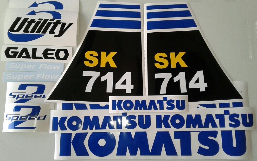 KOMATSU SK 714 DECAL KIT STICKER SET GRAPHICS | eBay