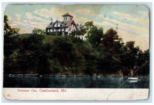 c1910 Overlooking Potomac Club Building Cumberland Maryland MD Unposted ...
