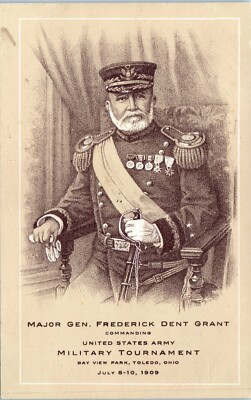 US ARMY MILITARY 1907 POSTCARD MAJOR GENERAL FREDERICK DENT GRANT ...