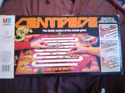 Vintage MB Games 1984 Centipede Board Game Complete damage to box ...