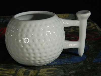 Golf Ball and Tee Handle Shaped Coffee Mug Cup Perfect for Golfing ...