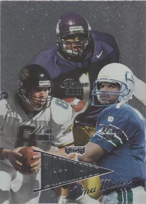 1998 Playoff Prestige - Alma Maters Warren Moon, Mark Brunell, Rashaan ...