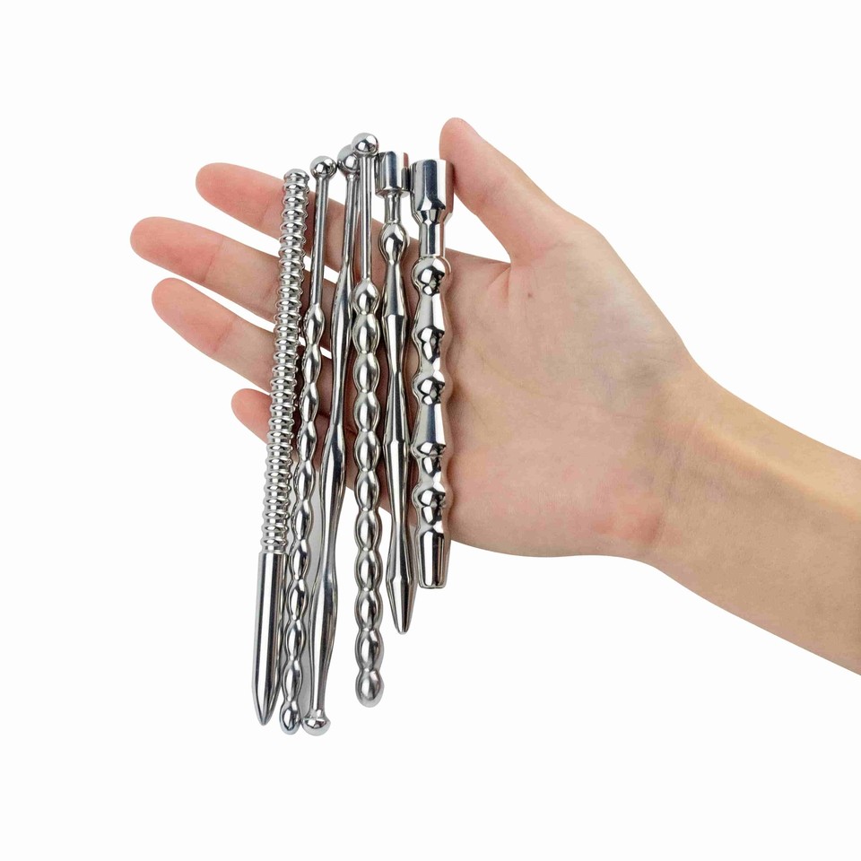 Male Stainless Steel Beads Long Urethral Plug Sounding Penis Plug Rod ...
