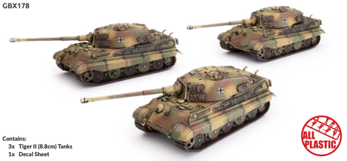 King Tiger Platoon (Tiger II) (3x Plastic) German Flames of War Late ...