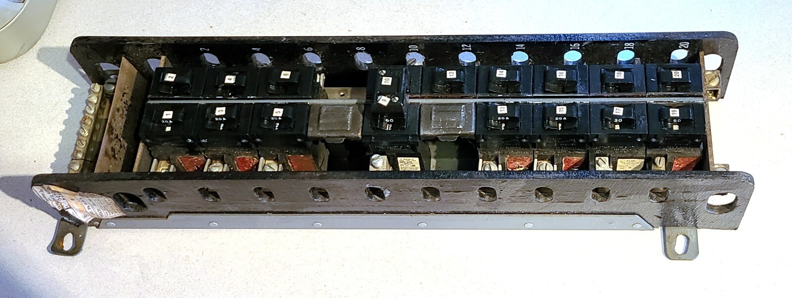 120 Amp, 20 Circuit, Pushmatic Panel buss With All Working Breakers! | eBay