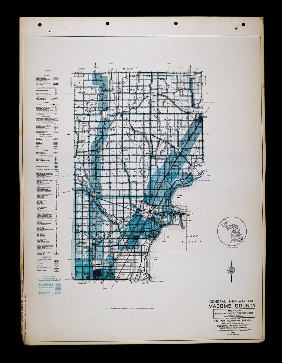 Michigan State Highway Road Map