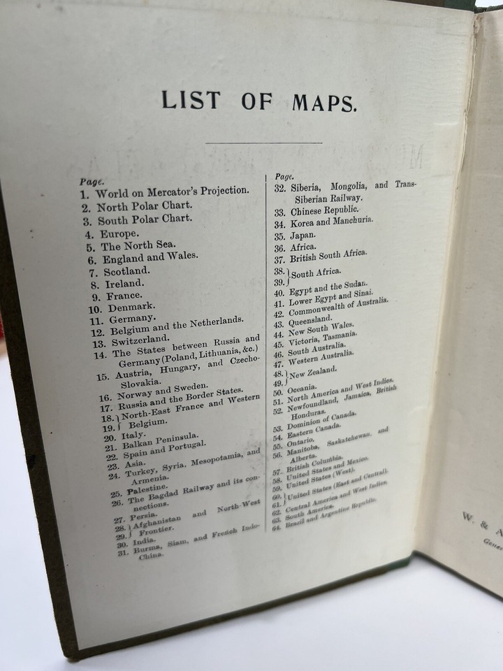 The Multum In Parvo Atlas Of The World 100 maps and plans 1921 ...